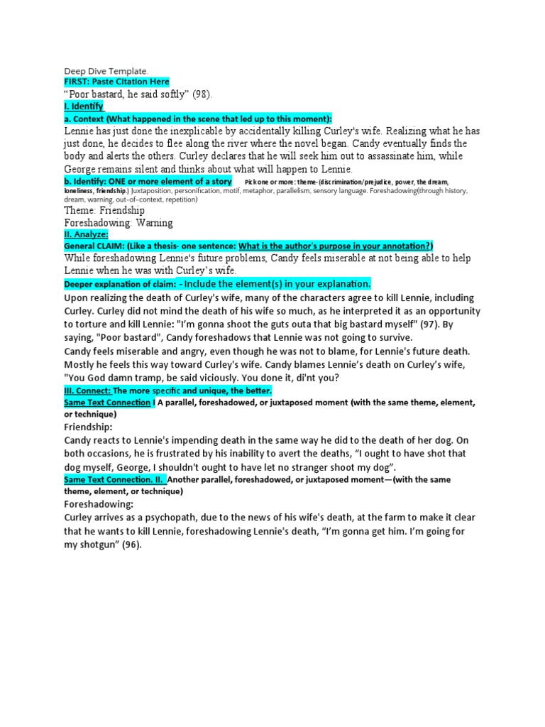 Deep Dive Example Pdf 