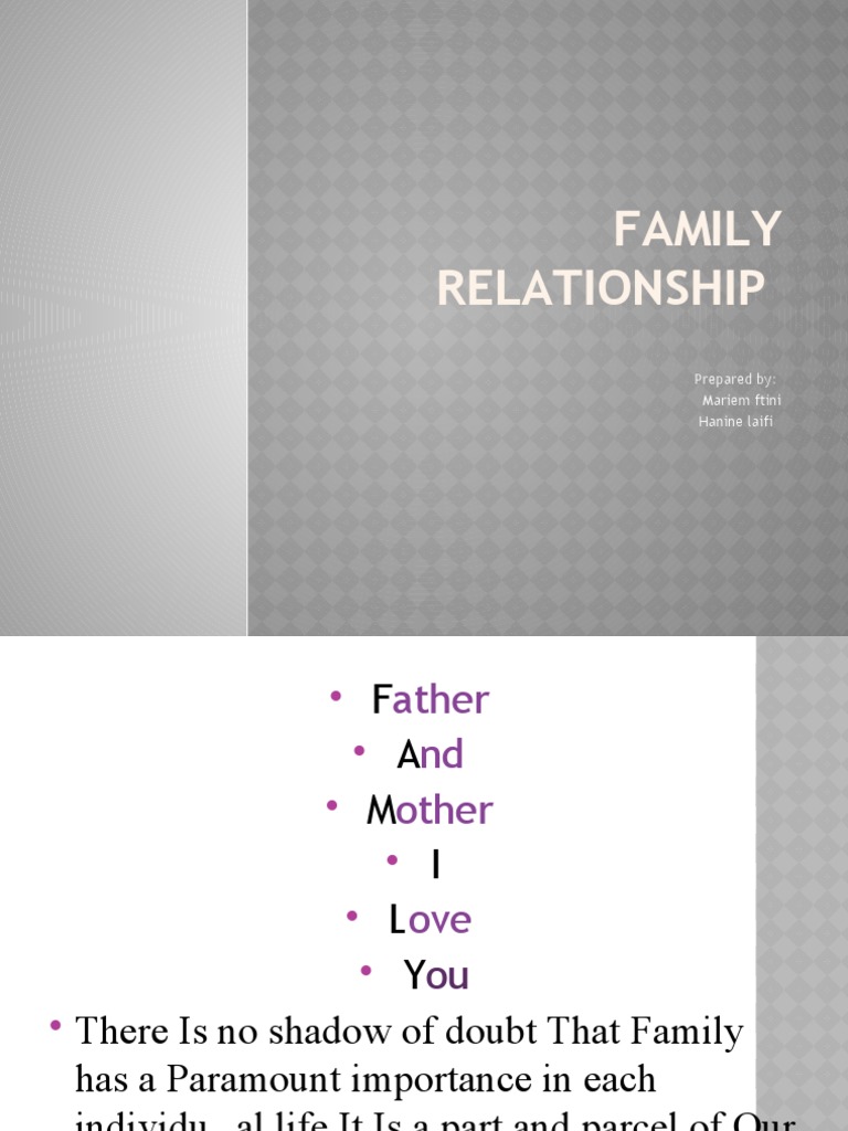 Family Relationship | PDF | Family | Cognitive Science