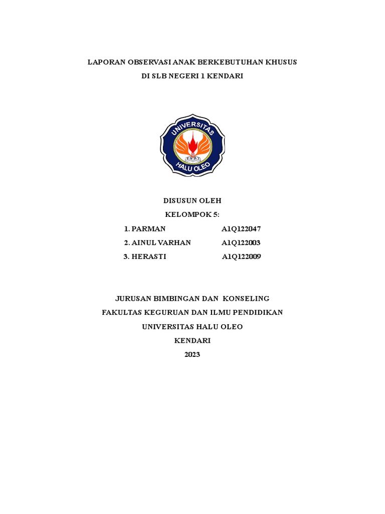 Laporan Observasi SLB KEL.5 | PDF