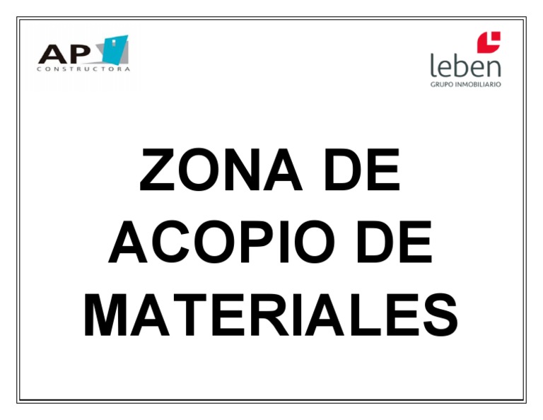 Zona de Acopio de Materiales | PDF