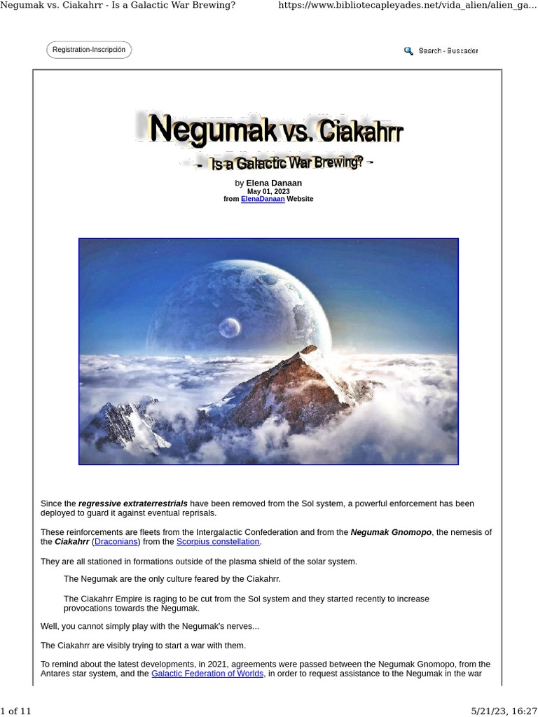 Negumak vs. Ciakahrr - Is A Galactic War Brewing | PDF | Holography