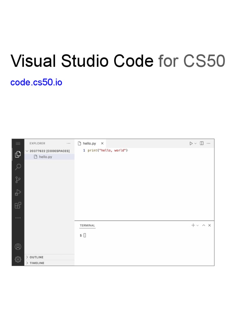 Visual Studio Code For Cs50 | PDF