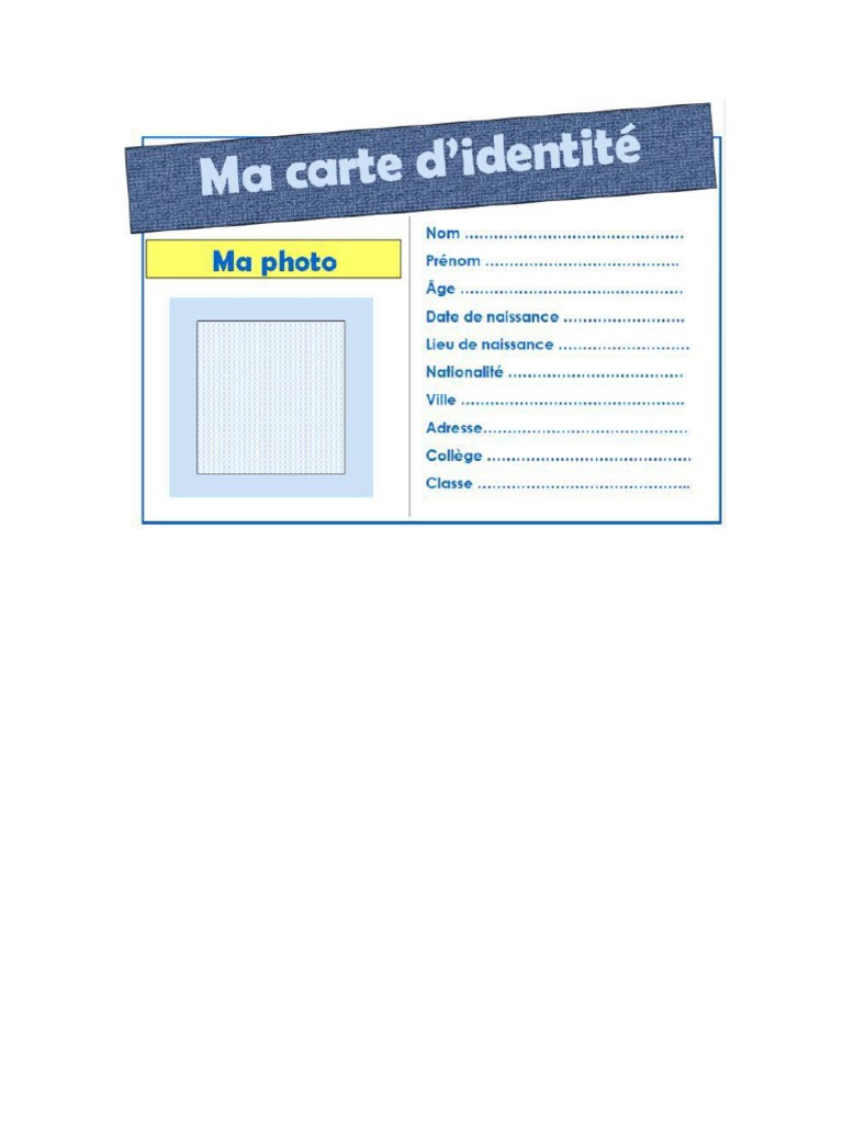 Carte D Identite | PDF