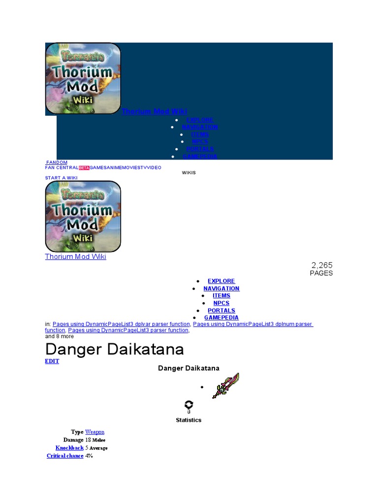 Danger Daikatana Overview and Crafting | PDF | Melee Weapons | Blade ...