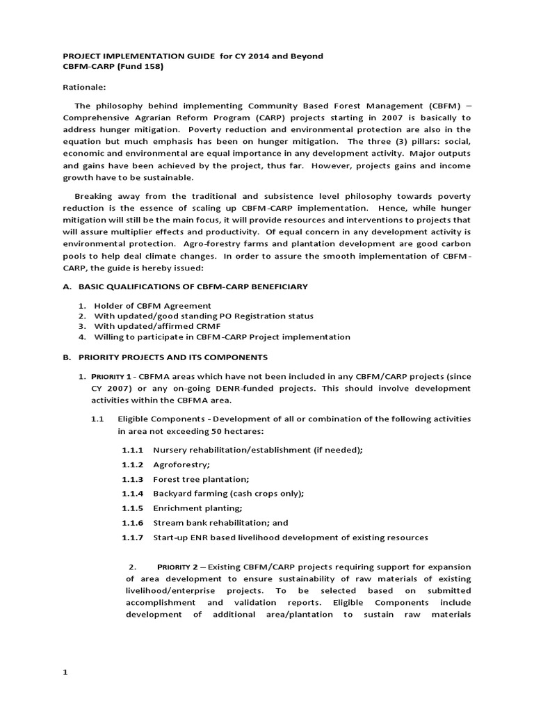 CBFM-CARP Guide | Download Free PDF | Plant Nursery | Climate Change ...