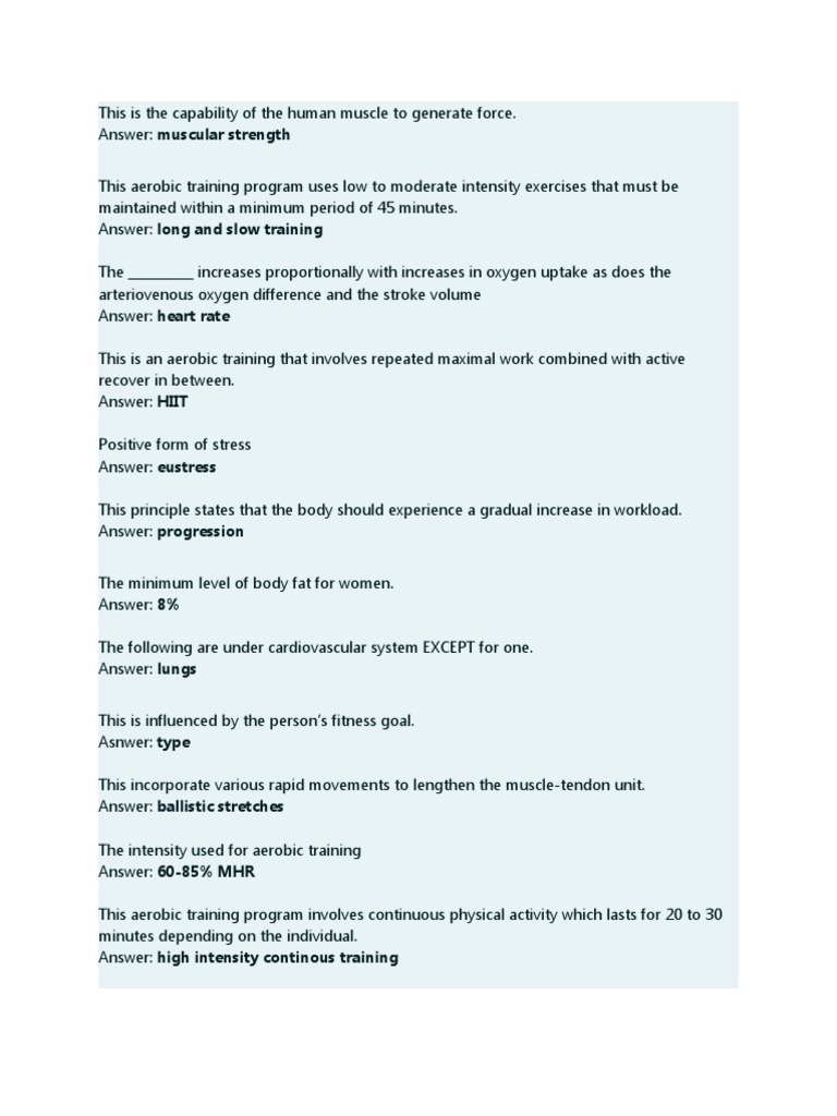 Aerobic and Resistance Training Insights | PDF | Strength Training ...