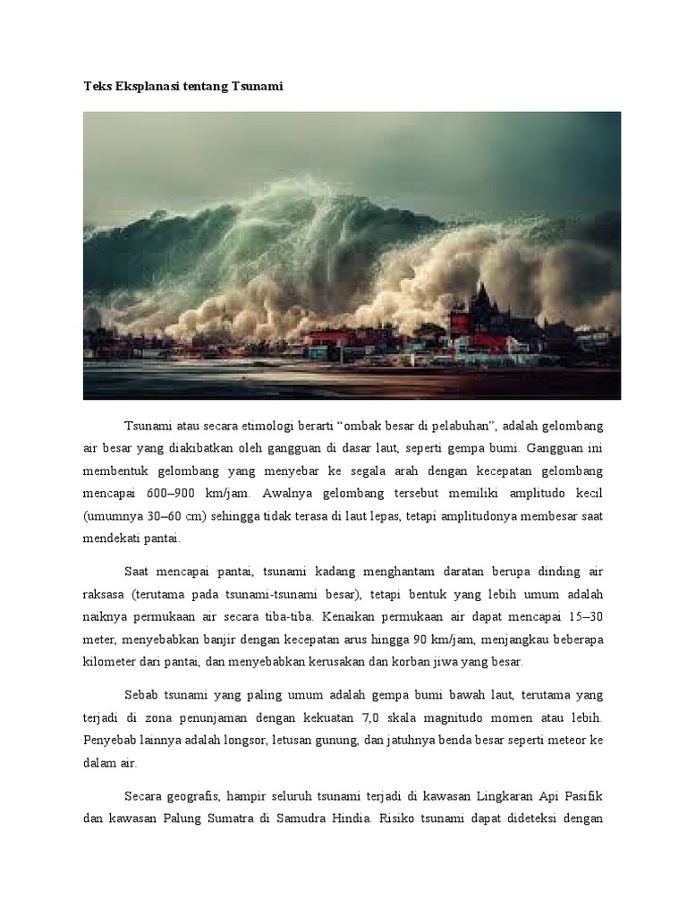 Teks Eksplanasi Tentang Tsunami | PDF