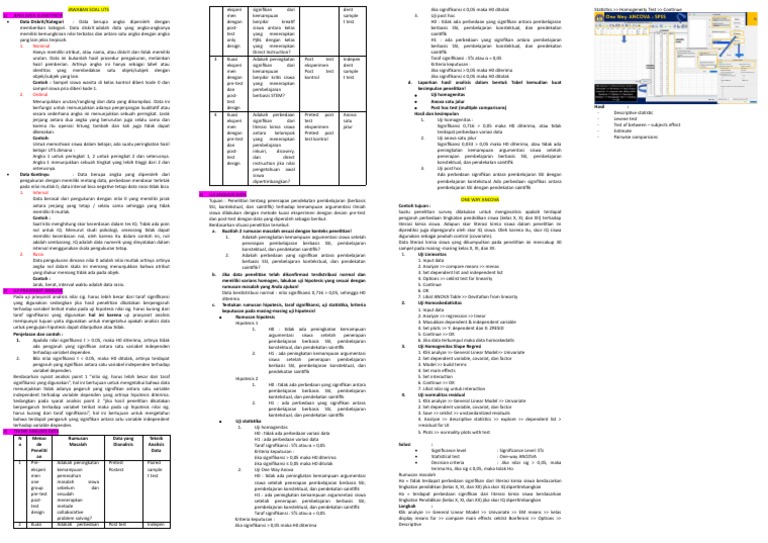 Rangkuman Analisis Data | PDF