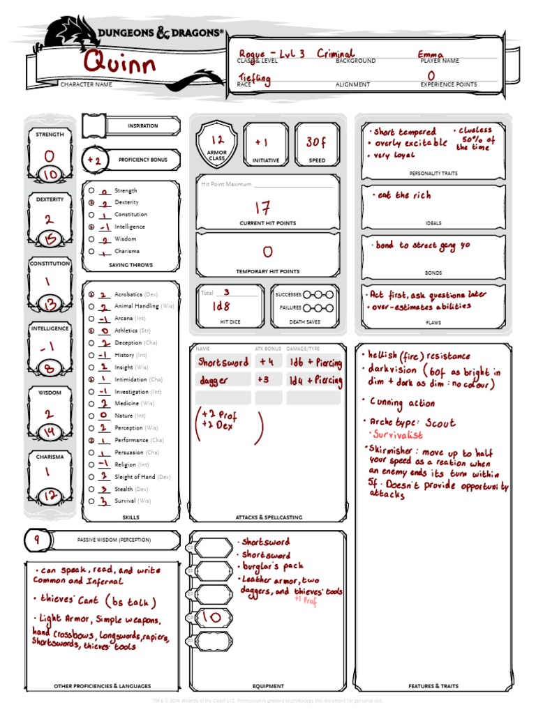 Emma - Quinn | PDF | Role Playing Games