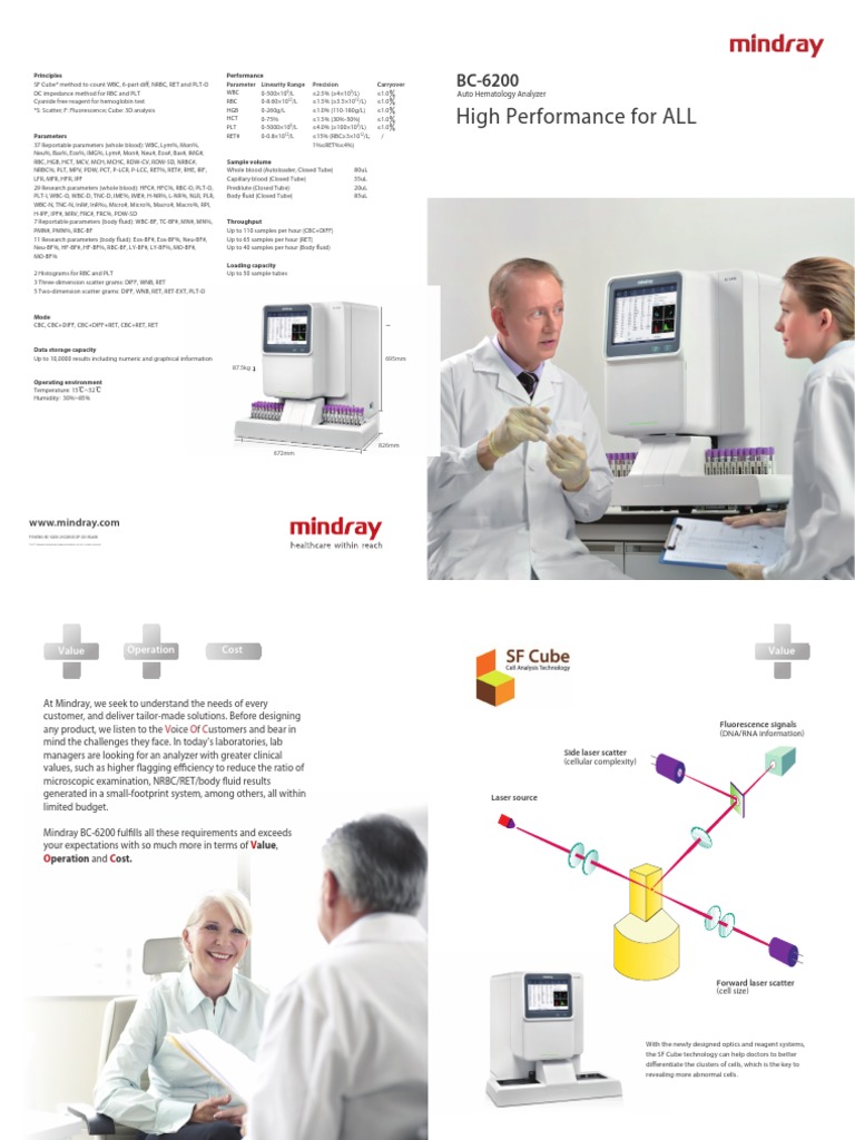 ENG BC 6200 Brochure | PDF | White Blood Cell | Medical Specialties