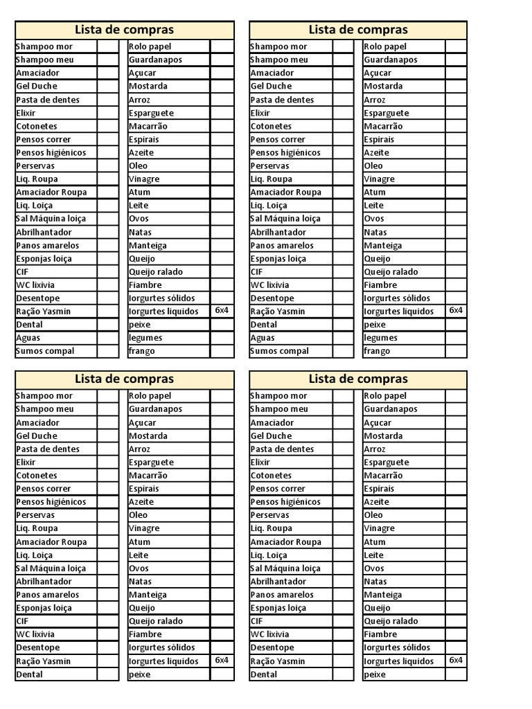 Lista de Compras | PDF