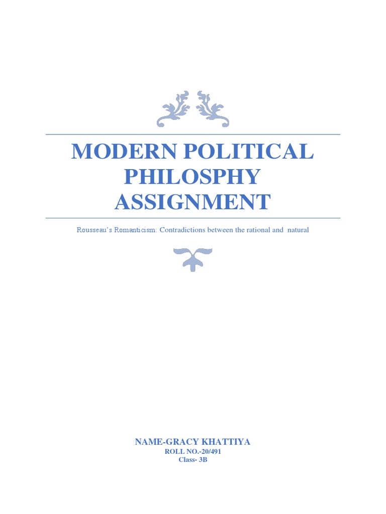 MPP Assignment | PDF | Emile, Or On Education | Jean Jacques Rousseau