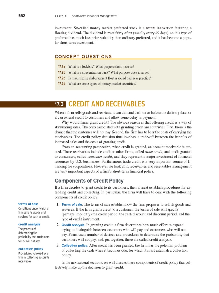 Credit & Receivables Ross Book Slides | PDF | Finance & Money ...