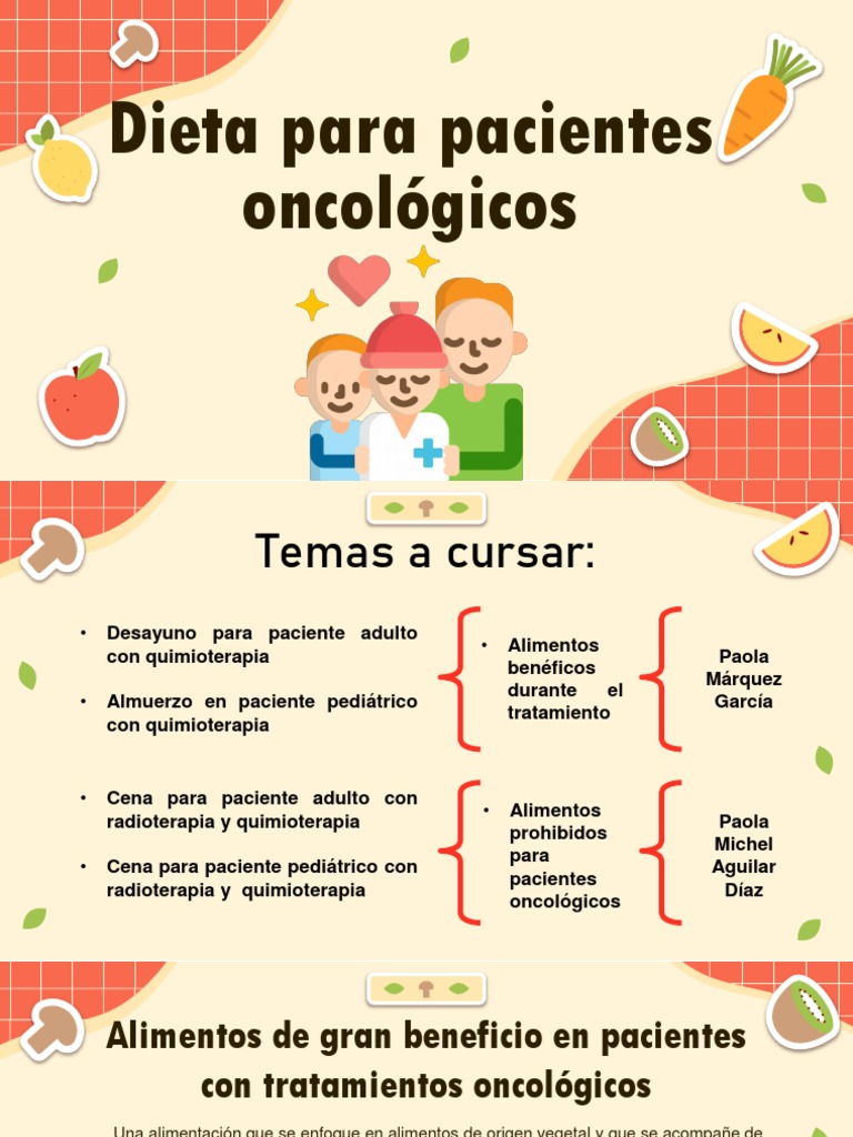Dieta pacientes oncologicoss | PDF | Alimentos | Cáncer