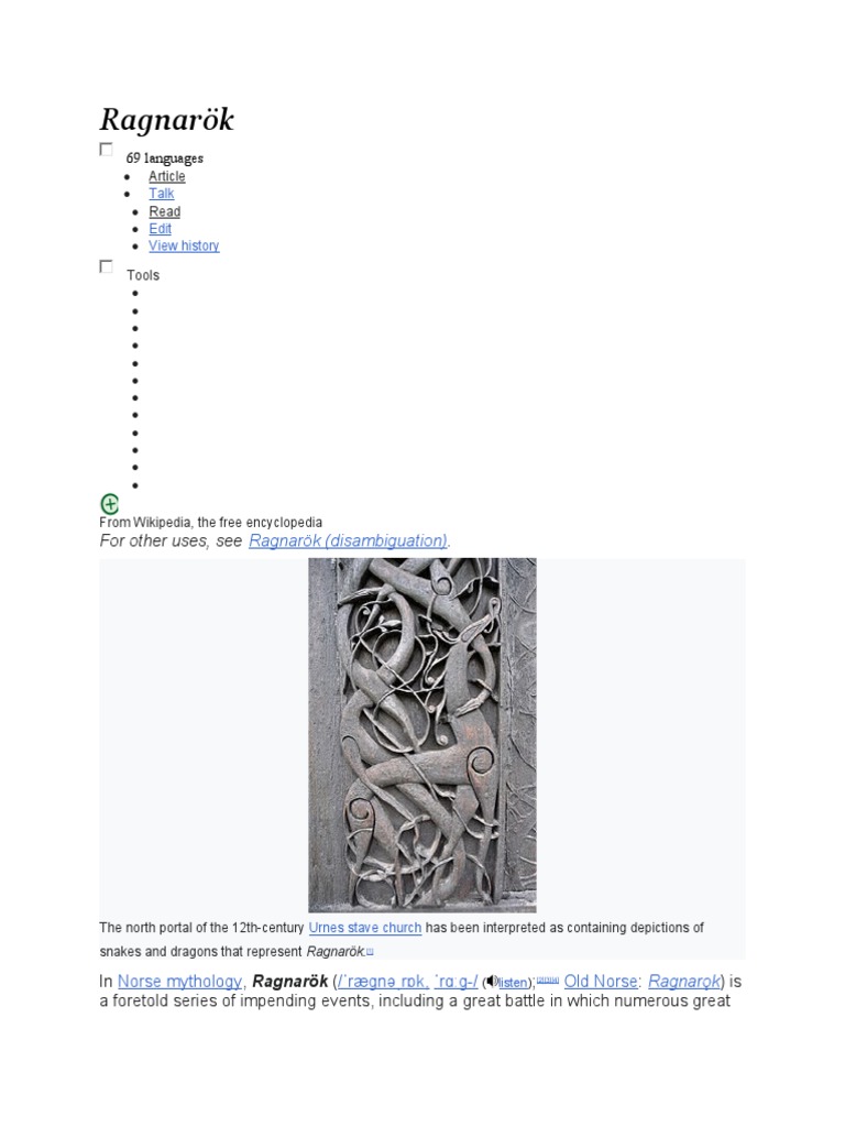 Norse Mythology: Understanding Ragnarök | PDF