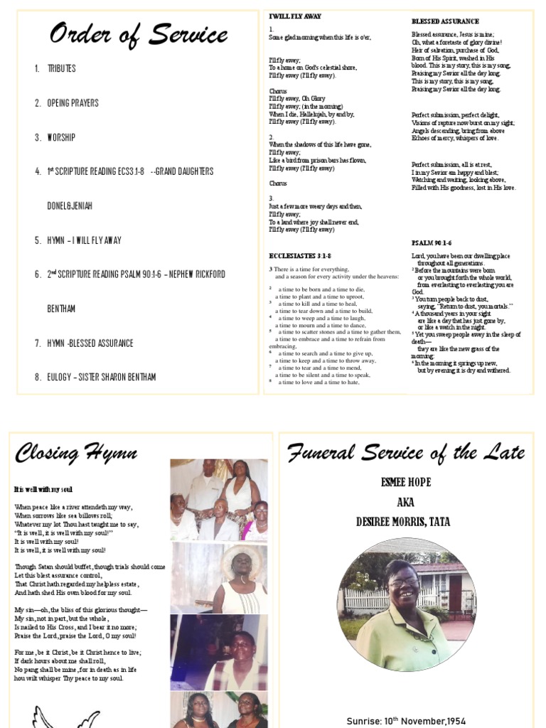 Funeral Programme 2023 | PDF | Theology | Christian Belief And Doctrine
