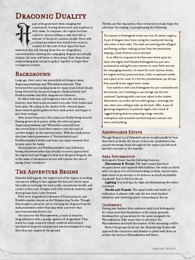 Draconic Duality | PDF | Dragon