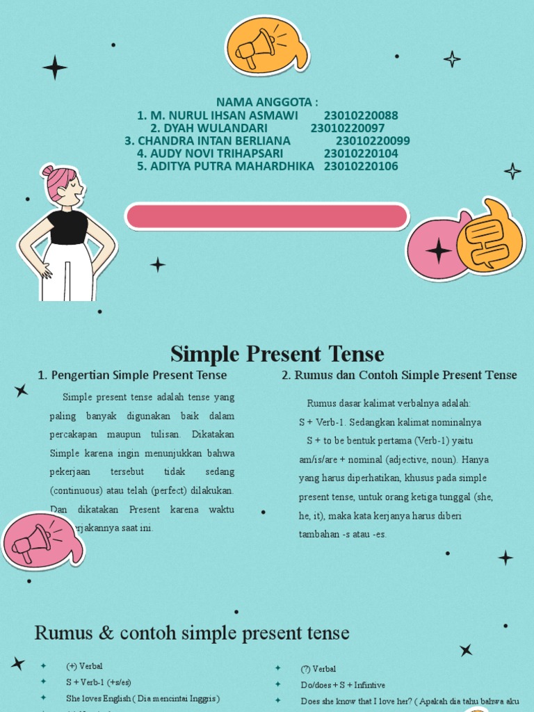 PPT Simple Present Tense Kelompok 3 | PDF