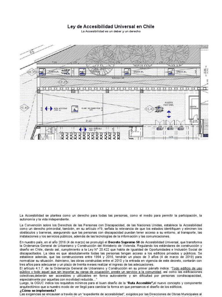 Ley de Accesibilidad Universal en Chile | PDF