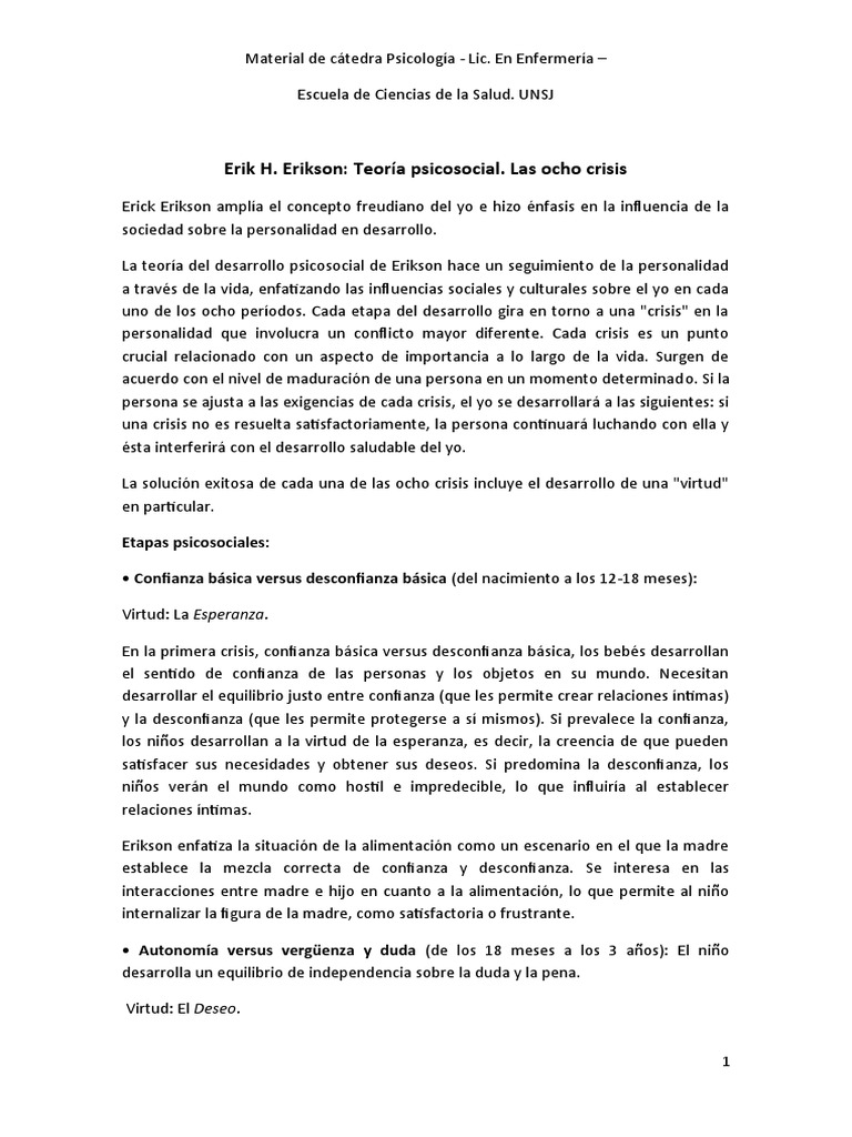 Erik H Erikson Ok | PDF | Adultos | Adolescencia