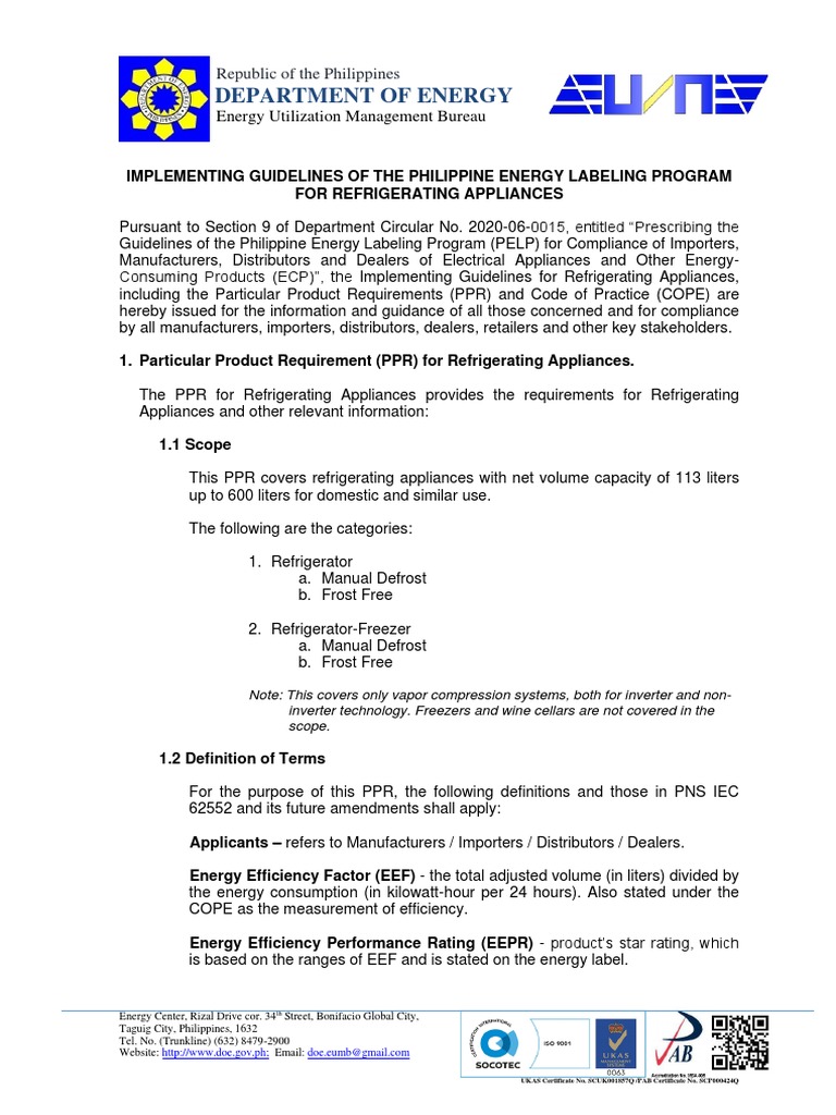 PELP IG - Refrigerating Appliances Feb 23 - 1614034534 | PDF ...