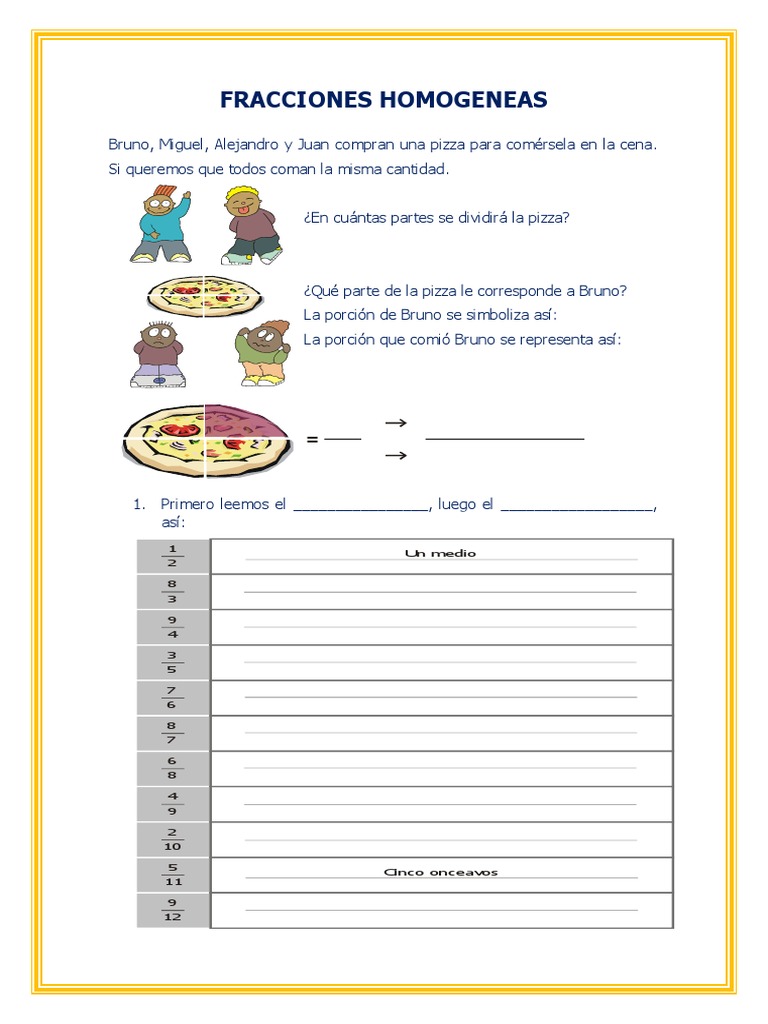 Fracciones Homogeneas | PDF | Sustracción | Matemáticas