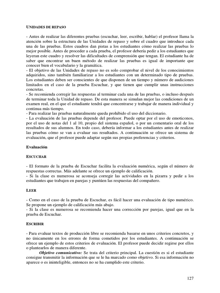 Unidades de Repaso | PDF | Evaluación | Ciencia cognitiva