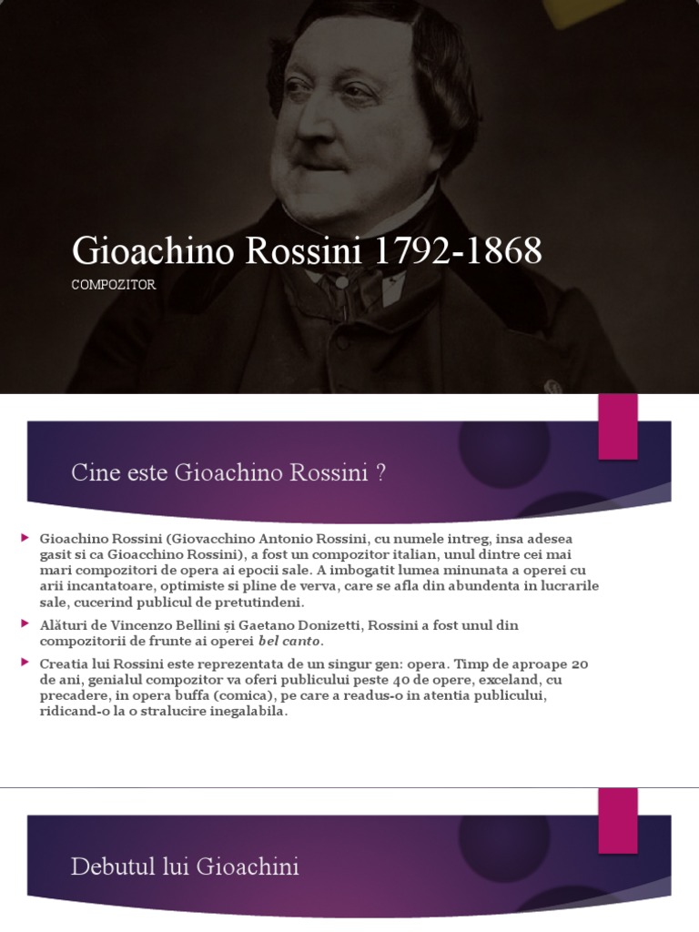 Proiect Gioachini Rossini | PDF
