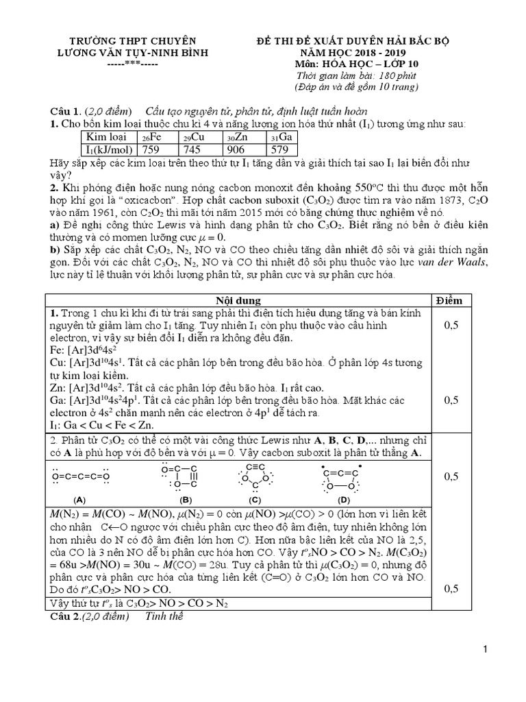 NB-LIEN HOA 10 DE XUAT THI KV de Va Dap An | PDF