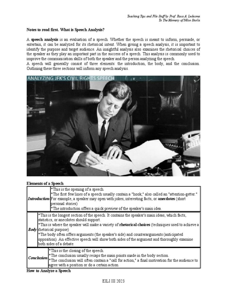 Notes .Example - Activity | PDF | Rhetoric | Speech