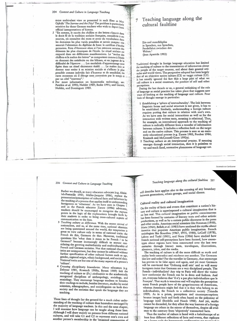 Kramsch - 7. Teaching Language Along The Cultural Faultline | PDF