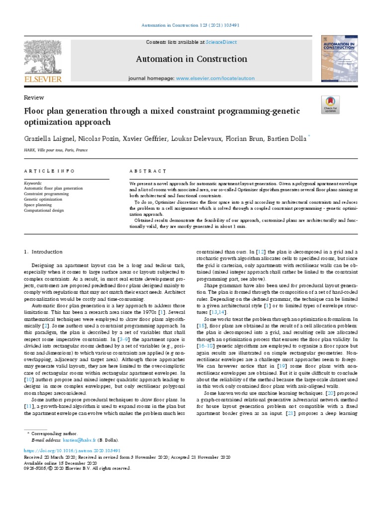 Floor Plan Generation | Download Free PDF | Mathematical Optimization | Room