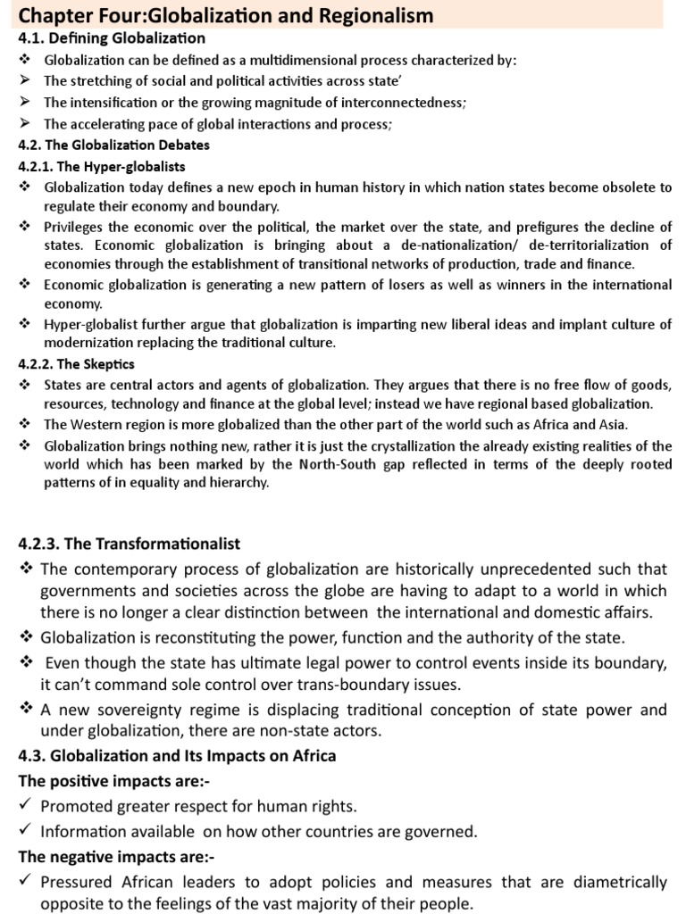 Globalization and Regionalism Overview | PDF | Globalization | Regional Integration