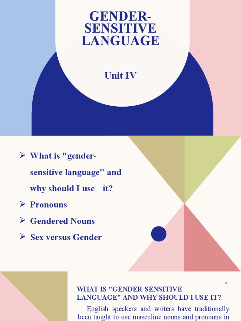 Gender Sensitive Language | PDF | Grammatical Gender | Gender