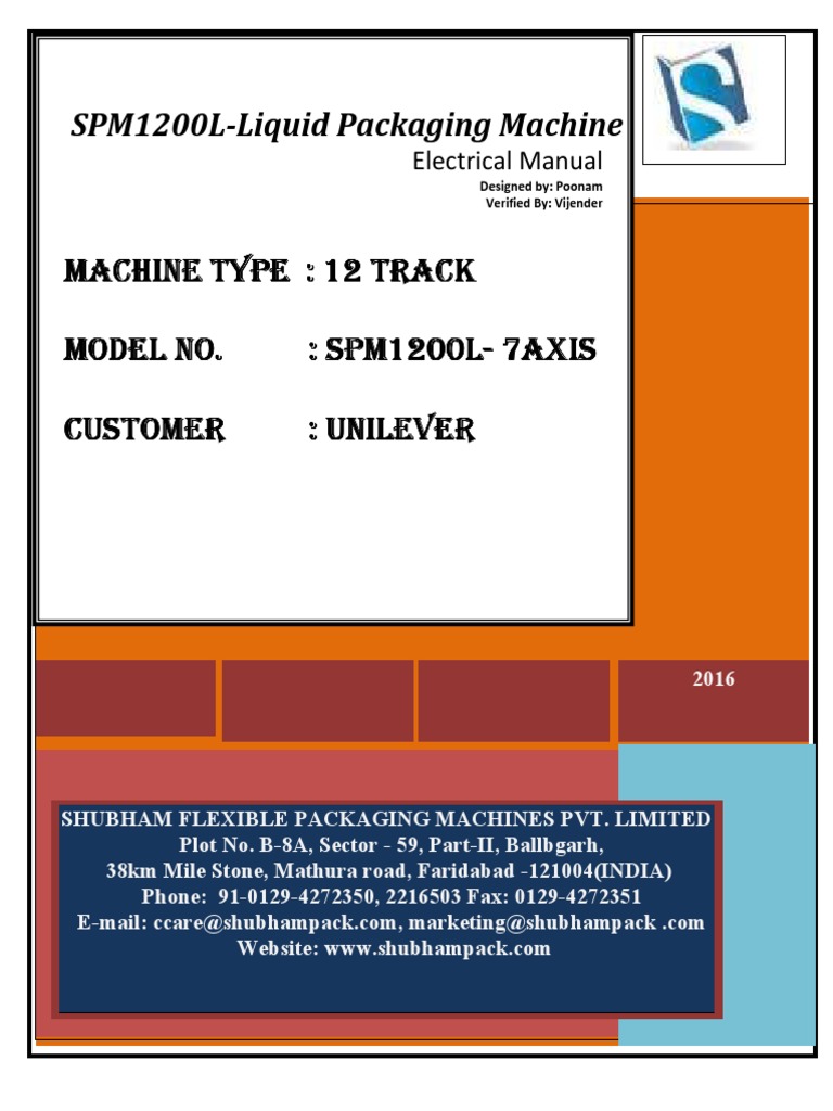 Shubham - Electrical Manual of SPM 1200-7 Axis | PDF | Programmable ...
