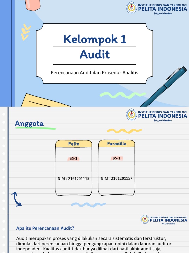 Kelompok 1 - Audit (Perencanaan Audit Dan Prosedur Analitis) | PDF