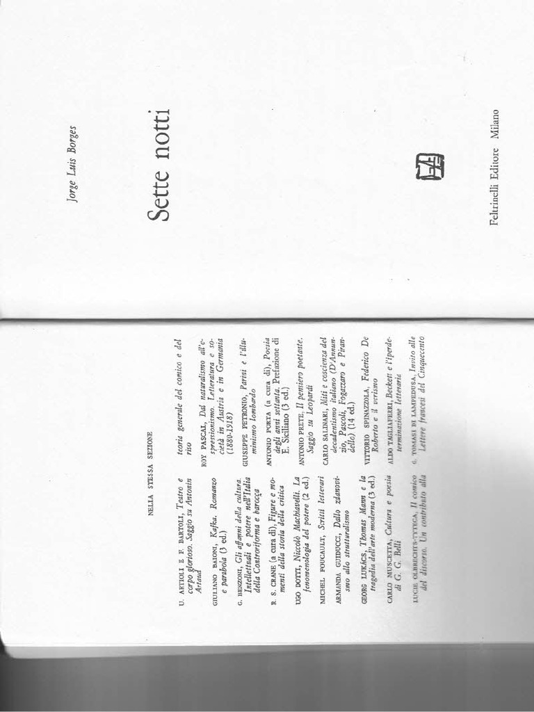 Borges, Sette Notti | PDF