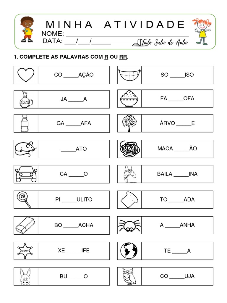 Atividades Com R Ou RR | PDF