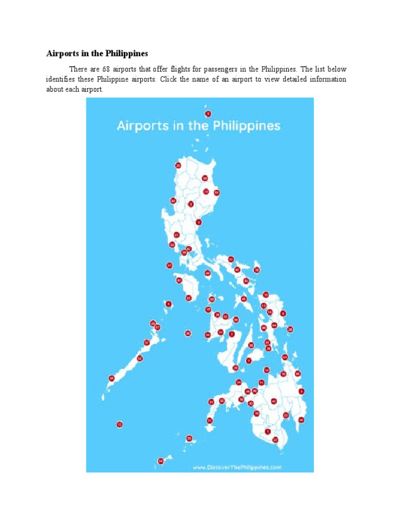Airports in The Philippines | PDF | Mindanao | Luzon