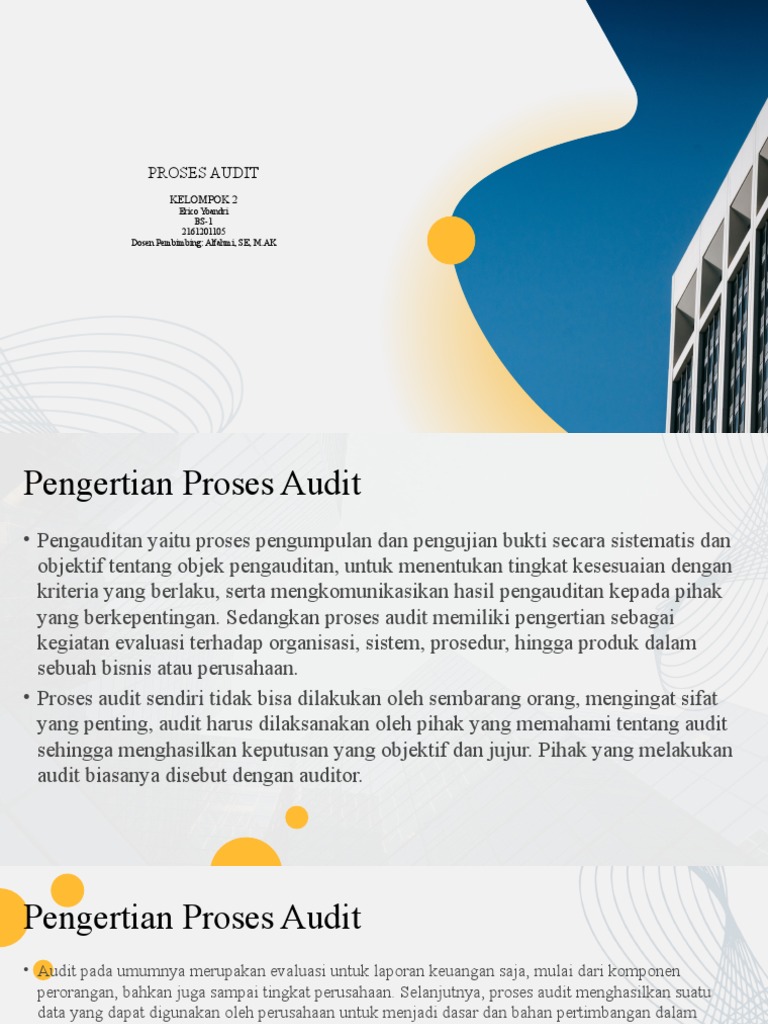 Tugas Audit (Proses Audit) | PDF