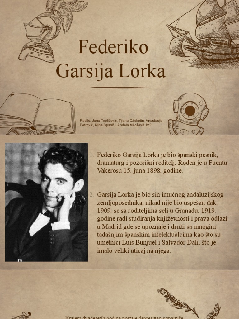Federiko Garsija Lorka PREZENTACIJAAAAAAA | PDF