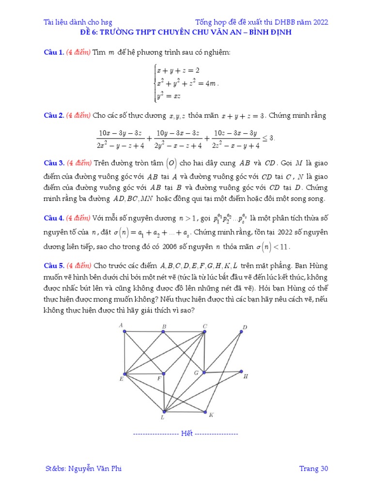 Tong Hop de Toan 10 de Nghi DHBB-2022 P2 | PDF