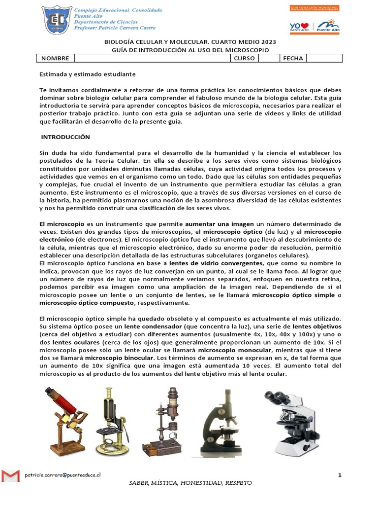 MICROSCOPIO | PDF | Microscopio | Óptica