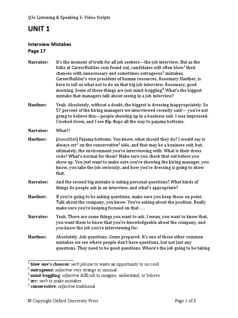 Video Scripts Unit 1-4 | PDF | Advertising | Mass Media