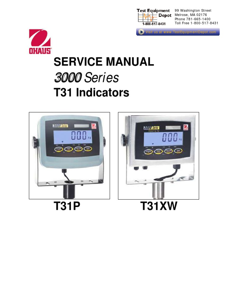 Indicador OHAUS T31P-indicator-service-ilovepdf-compressed | PDF ...