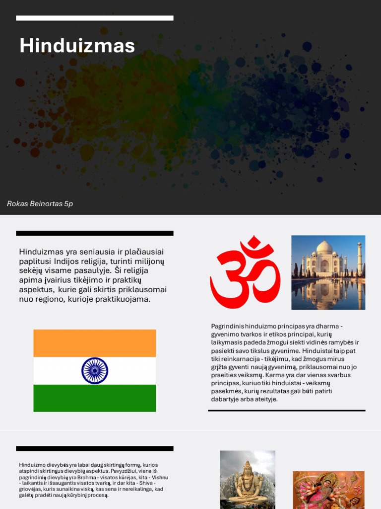 Hinduizmas: Rokas Beinortas 5p | PDF