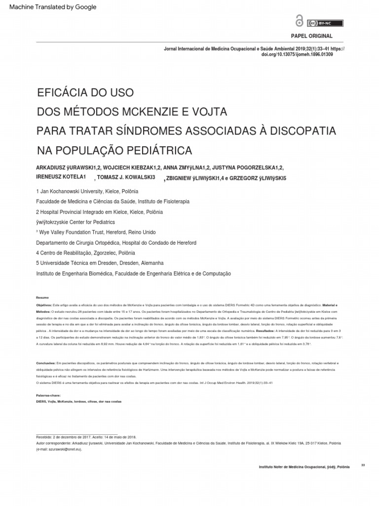 Mckenzie Na Discopatia | PDF