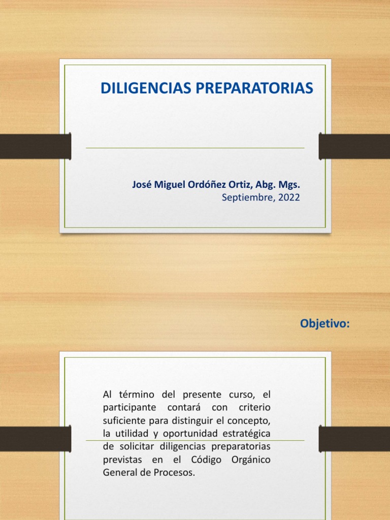 Efj Capacitacion Diligencias Preparatorias Cogep | PDF | Evidencia (ley ...