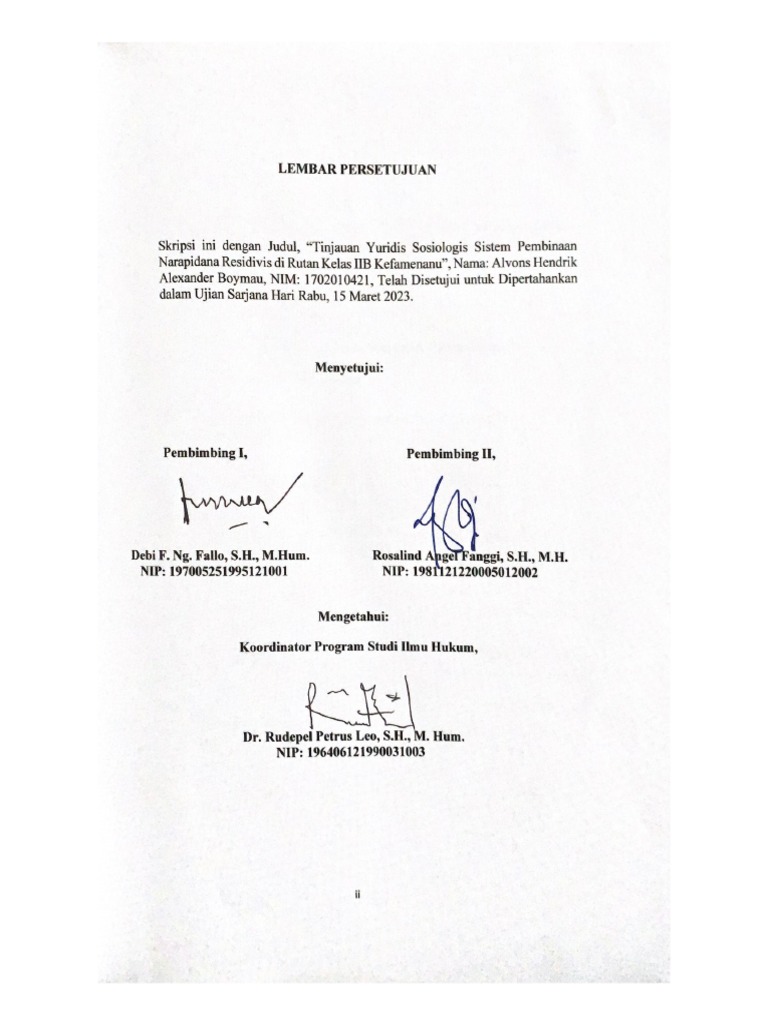 Lembar Persetujuan | PDF