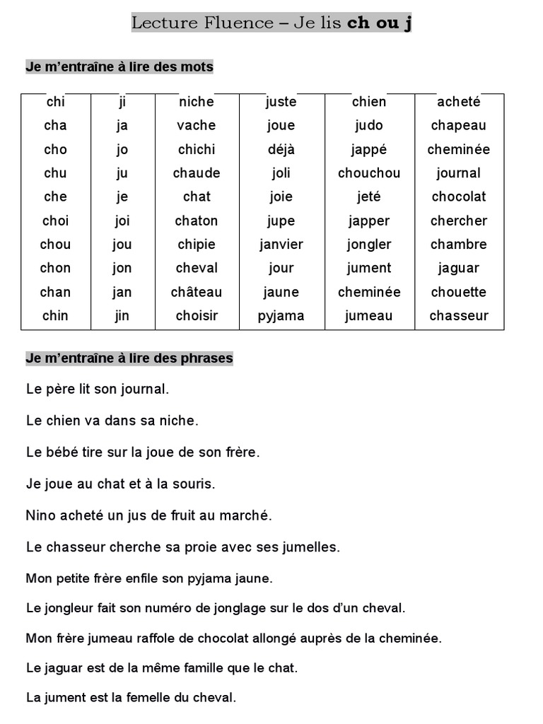 Lecture Fluence CH Ou J BonLecteur | PDF